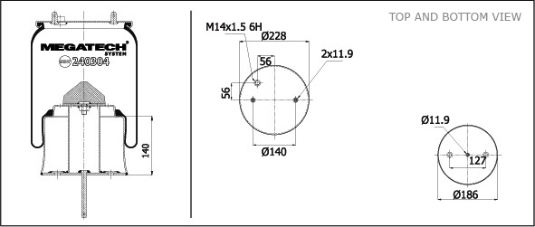 Buy Air Spring With Metal Piston 1726258 1515501 470922 1440304 1R11 ...